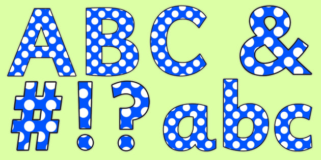 FREE! - Polka Dot Display Lettering (Lowercase)