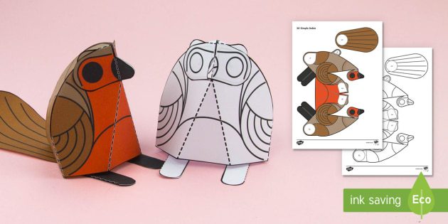 Simple Robin 3D Paper Craft Activity | Christmas Crafts