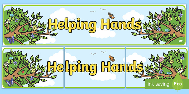 Helping Hands Tree Display Banner