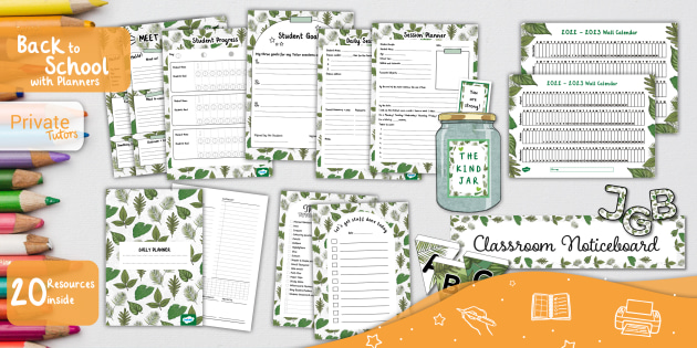Back to School for Tutors | Planning Bumper Pack | Leaf Theme