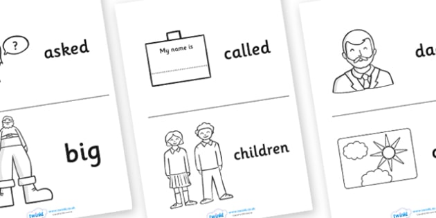High Frequency Sight Words Booklet Images