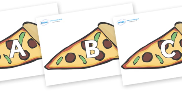 FREE! - A-Z Alphabet on Pizza Slices (teacher made)