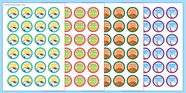 Sports Day Four Capacities Stickers (teacher made)