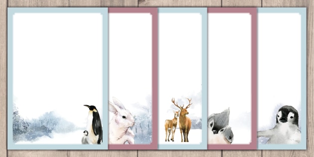 Winter Animal Writing Letters