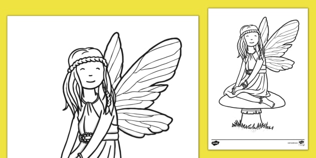 FREE! - Tündér Színező - Mesebeli Figura - Nyomtatható - Twinkl
