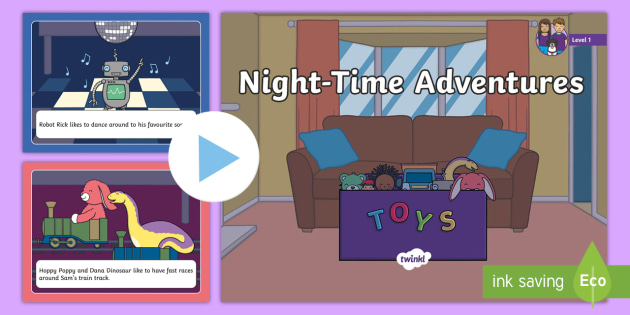 Level 1 Toys Characters - Night-Time Adventures Story PowerPoint