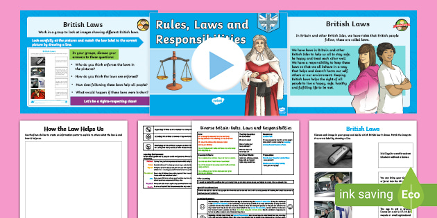 Rules, Laws and Responsibilities Lesson Pack - LKS2 PSHE