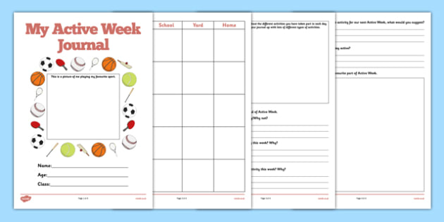 My Active Week Journal (teacher made)