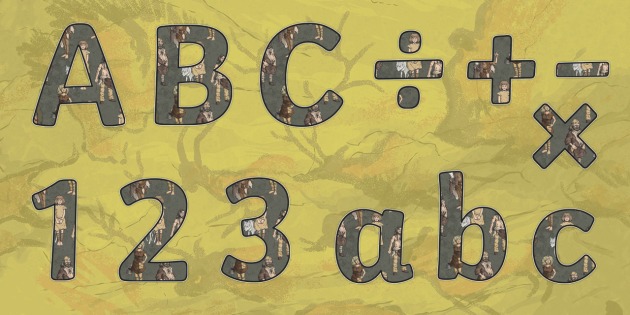 KS2 Stone Age Story Display Lettering (teacher made)