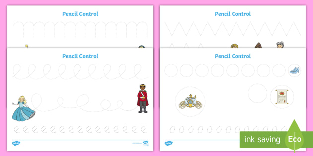 Cinderella Pencil Control Sheets