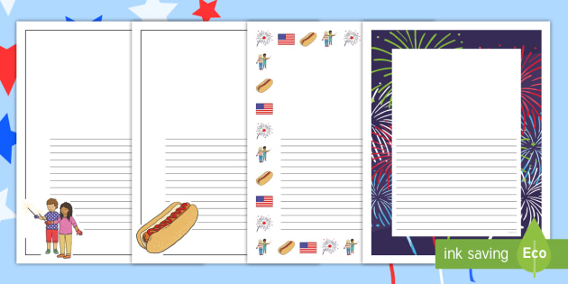 Independence Day Page Borders