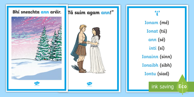 Réamhfhocal 'i' Display Posters Gaeilge