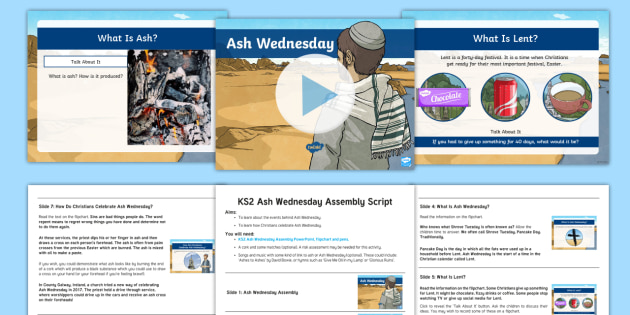 Ash Wednesday Assembly KS2 - RE resources (teacher made)
