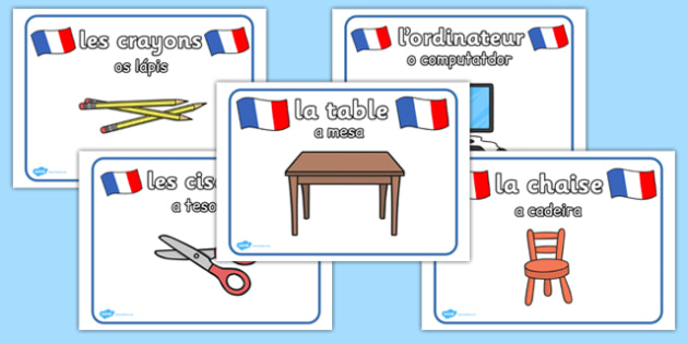 French Classroom Posters Portuguese Translation