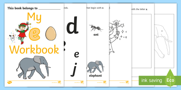 My Letter 'e' Workbook (K1) (teacher made)