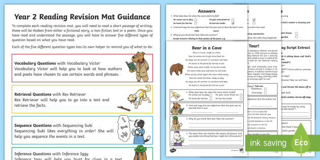SATs Survival Year 2: Reading Revision Activity Mat Pack 1