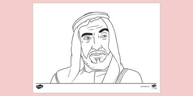 FREE! - Sheikh Zayed Colouring Sheet | Colouring Sheets