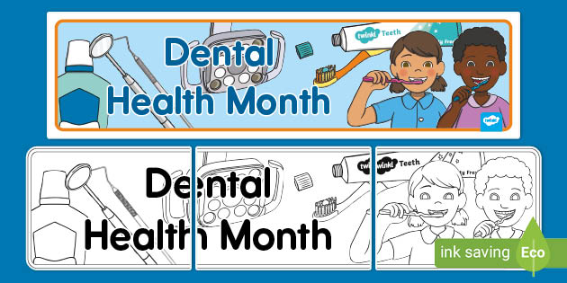 Dental Health Month Banner | Dental health Month | Twinkl