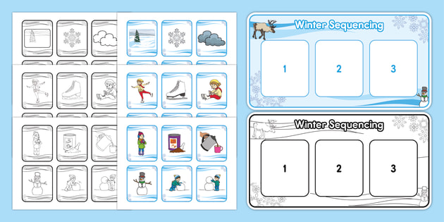 Winter Sequencing Cards Activity (teacher made)