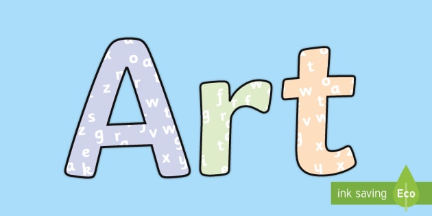 👉 Art Title Pastel Display Lettering - (Teacher-Made)