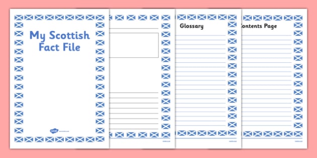 My Scottish Fact File Template - cfe, fact file, template, scottish