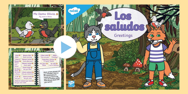 Saludos En Espanol Powerpoint Saludos Y Despedidas Powerpoint | TPT