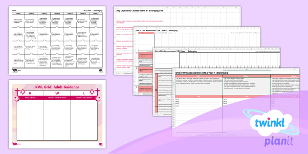 RE: Belonging: Year 1: Assessment Pack (teacher made)