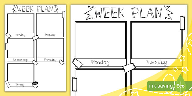 Photography-Themed Weekly Planner Bullet Journal Page