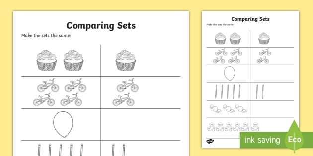 Making Equivalent Sets 0-5 Worksheet (Teacher-Made)