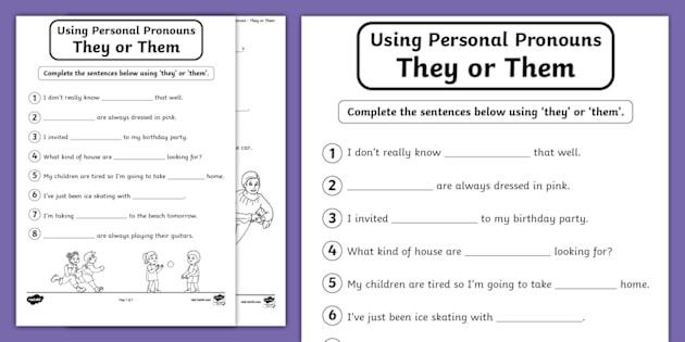 Printable Pronoun Worksheets Middle School