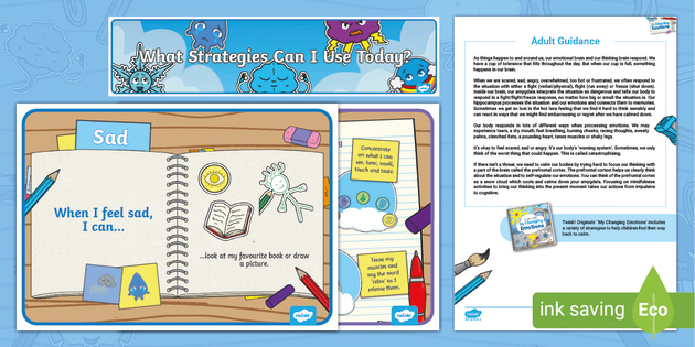 My Changing Emotions - Strategy Posters and Adult Guidance