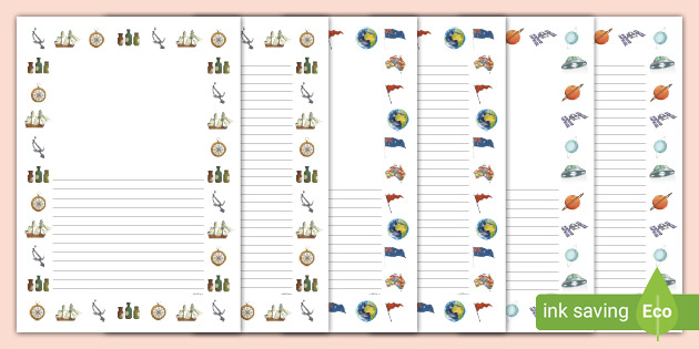 CBCA Book Week 2021 Themed Border Writing Templates