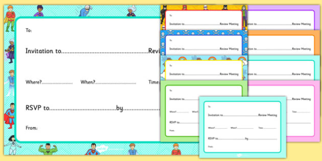 KS1 Person Centred Review Invitations (teacher made)