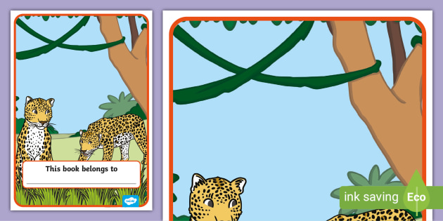 FREE! - Leopard Themed Book Cover (teacher made)