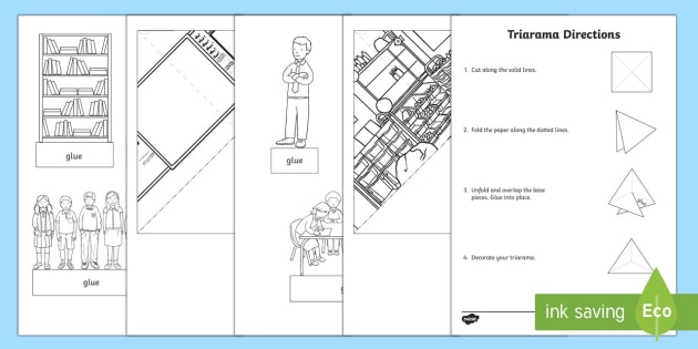 Classroom Themed Triarama - triorama, back to school, start of the year