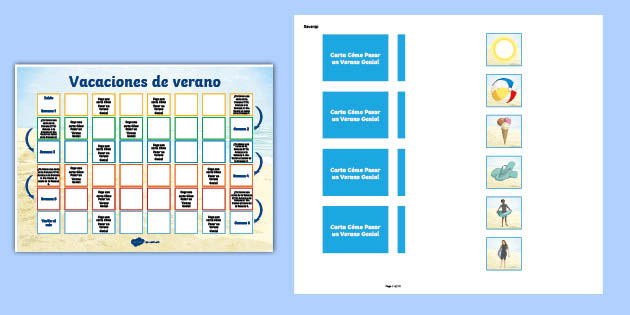 Juego de Mesa: Vacaciones de Verano