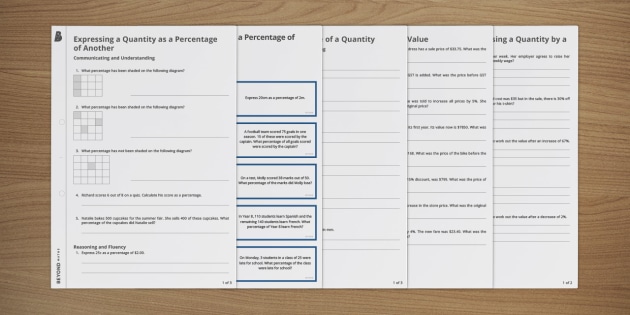 * NEW * Calculating Percentages Resource Pack (teacher made)