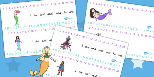 The Little Mermaid Combined Number and Alphabet Strips - stories