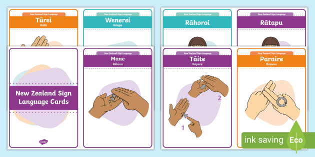New Zealand Sign Language Days of the Week Cards Te Reo Māori