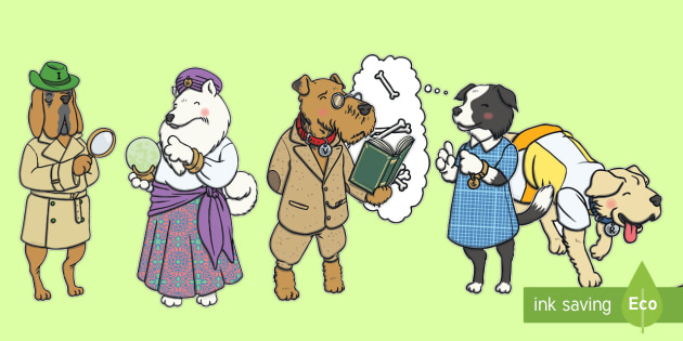 Year 2 SATs Reading Skills Dogs Cut-Outs (teacher made)