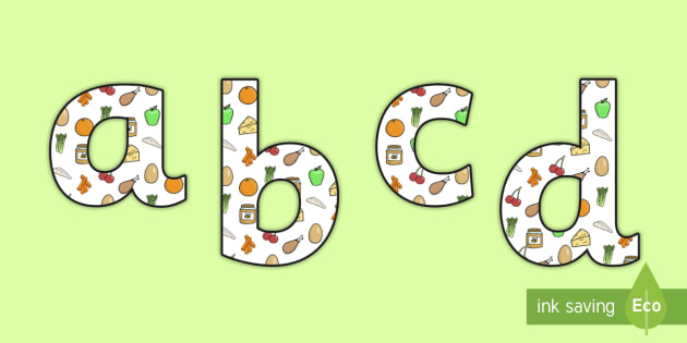 FREE! - Healthy Eating Small Lowercase Display Lettering