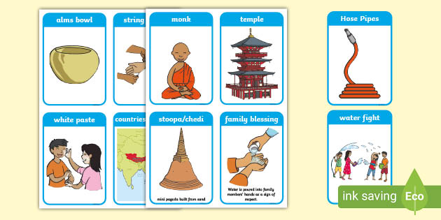 Thailand Songkran Festival 13th April Flashcards