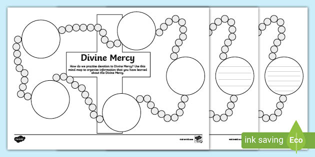 Divine Mercy Mind Map Research Worksheet - CfE - Twinkl