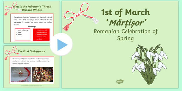 1st of March Romanian Celebration of Spring PowerPoint