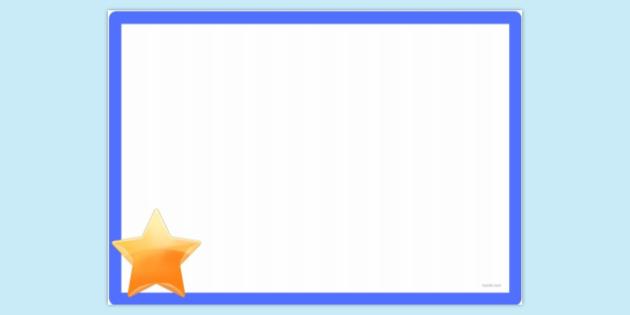 FREE! - Simple Blank Blue Award Page Border | Page Borders | Twinkl
