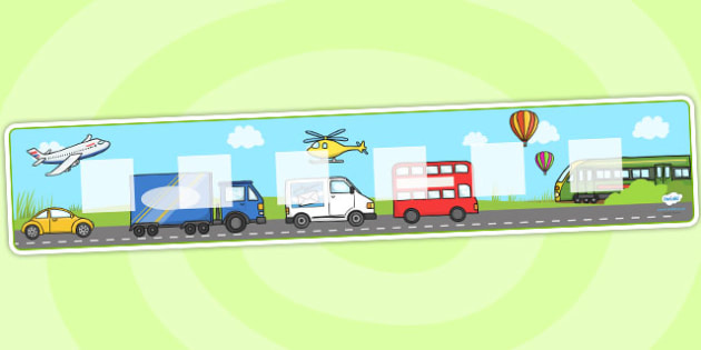 Transport-Themed Visual Timetable Display (teacher made)