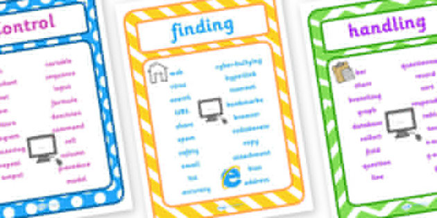 ICT Vocabulary Posters - ICT vocabulary, ICT vocab, computer vocabulary
