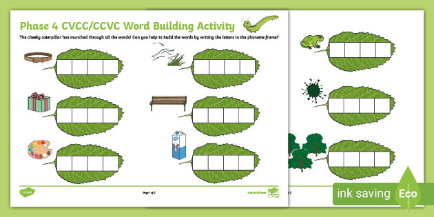 Phase 4 CVCC/CCVC Word Building Activity (Teacher-Made)
