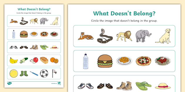 14 Doesnt Belong Worksheets Sorting Worksheetocom