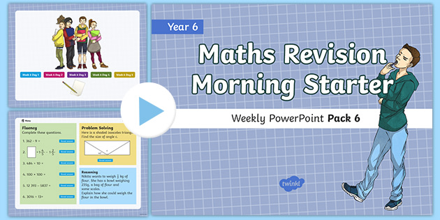 SATs Survival: Year 6 Maths Revision Morning Starter Weekly PowerPoint ...